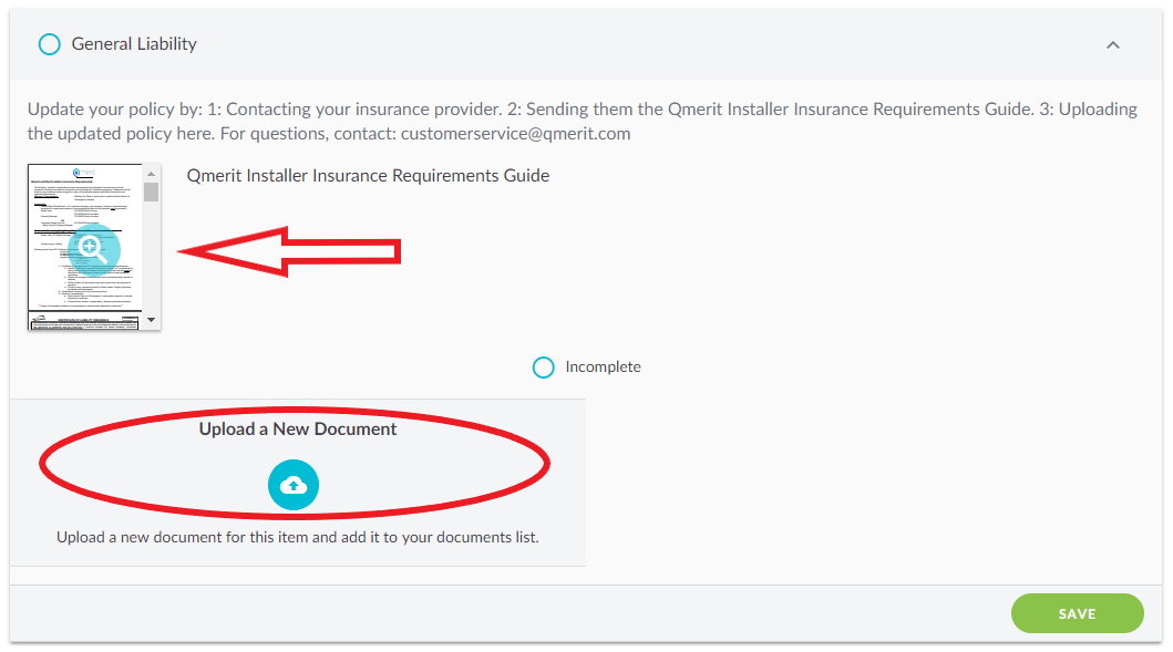 Upload Document for Requirement – Qmerit